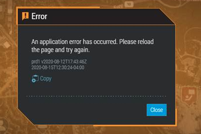 VCC: 'An application error has occurred' Error Occurs When Using Visual Command Center – Everbridge