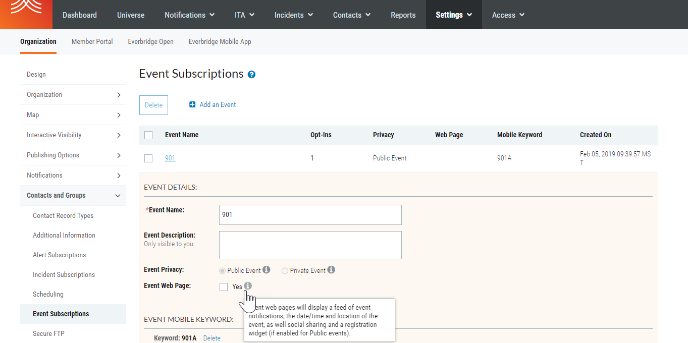 EBS: How are Event Web Pages enabled for Event Subscriptions in Everbridge Suite? – Everbridge