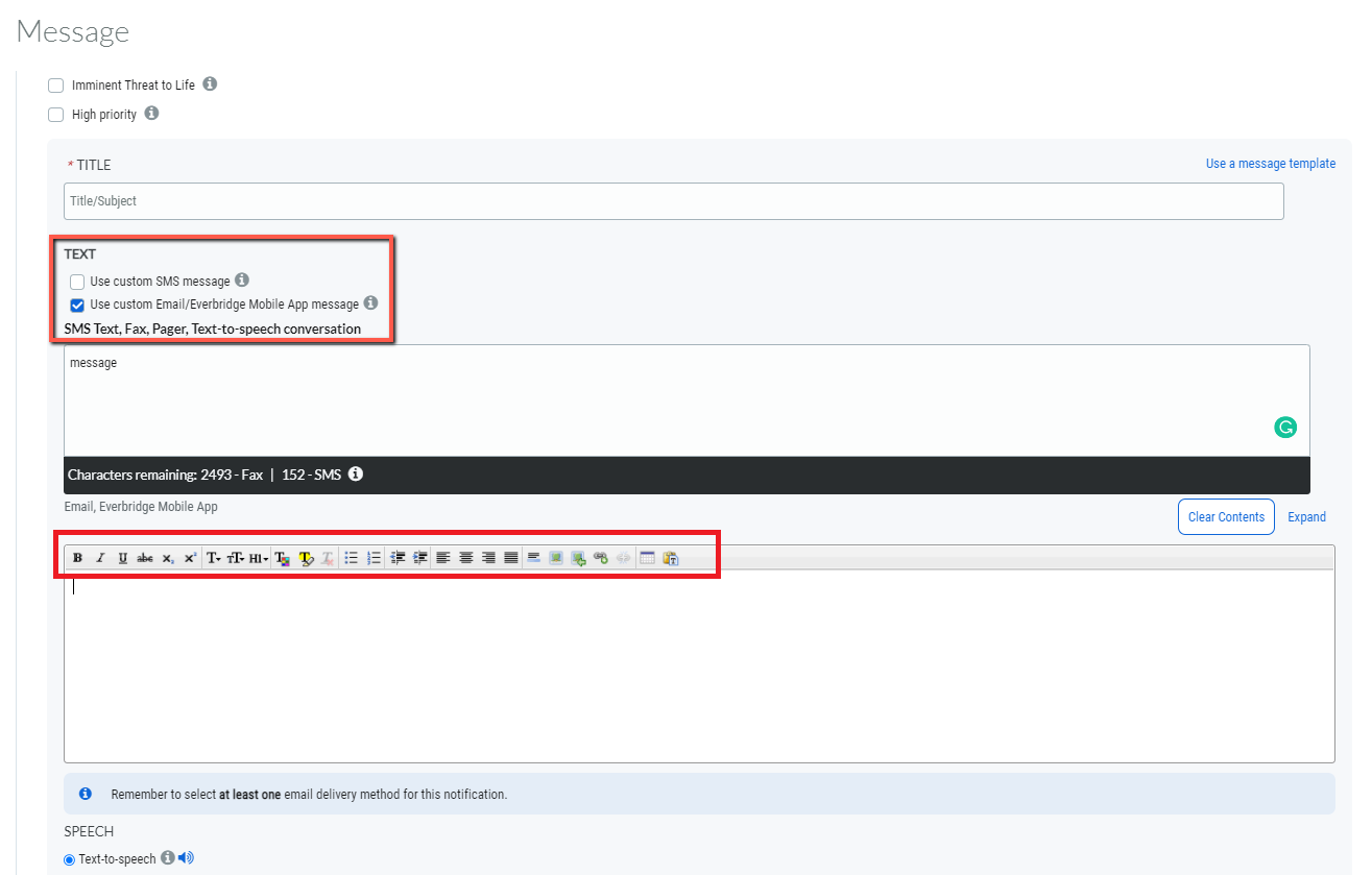 EBS: How to Format Email Notifications in Everbridge Suite as Rich Text ...