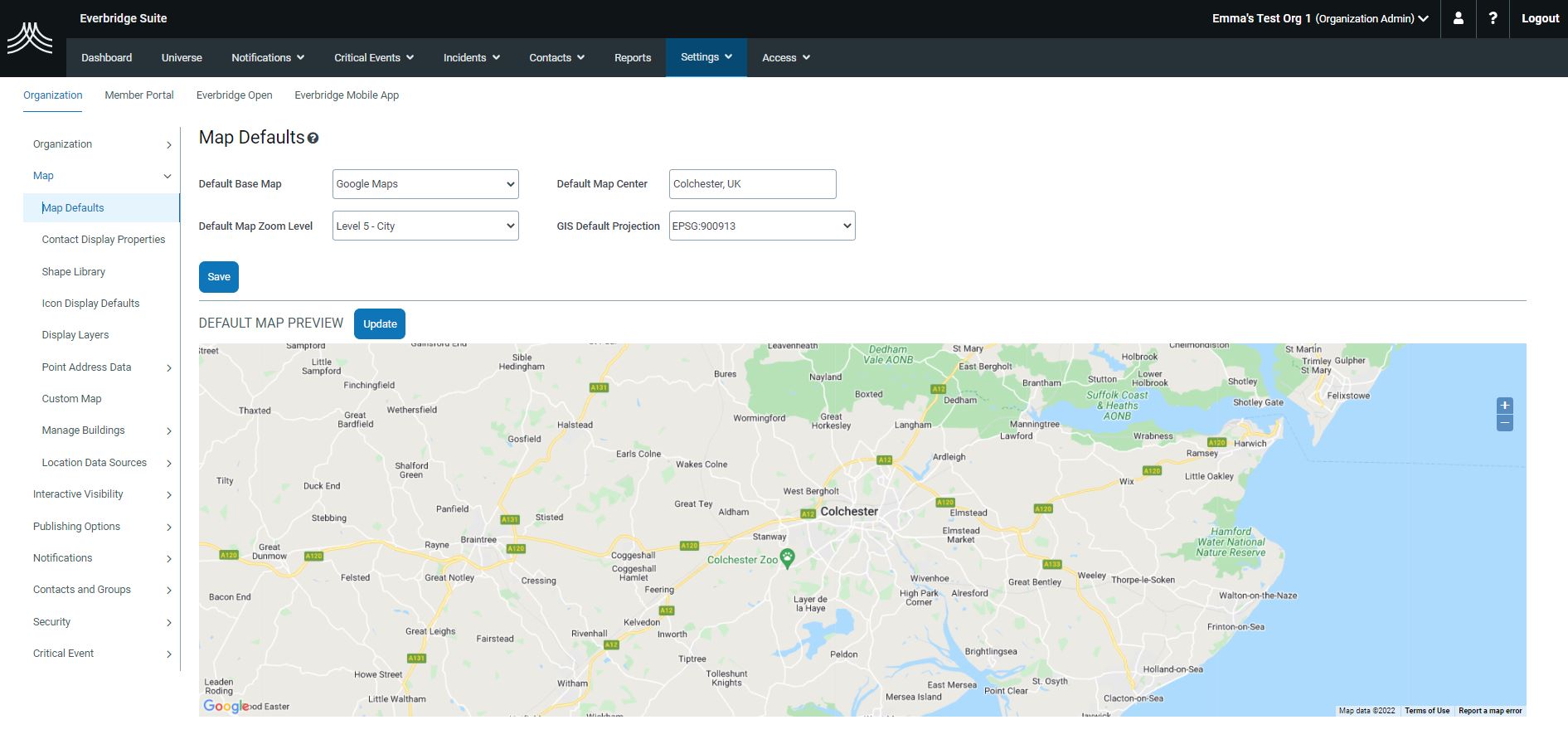 EBS: How to Select a Universe Map Source – Everbridge