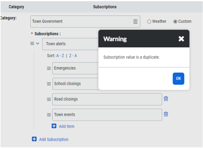 EBS: Subscription value is a duplicate Error When Creating a New Alert Subscription in the ...