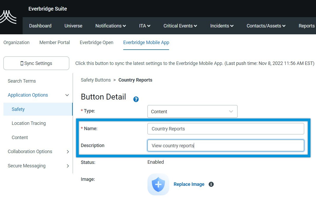 Mobile: How to Enable Country Risk Reports in the Everbridge Mobile App ...