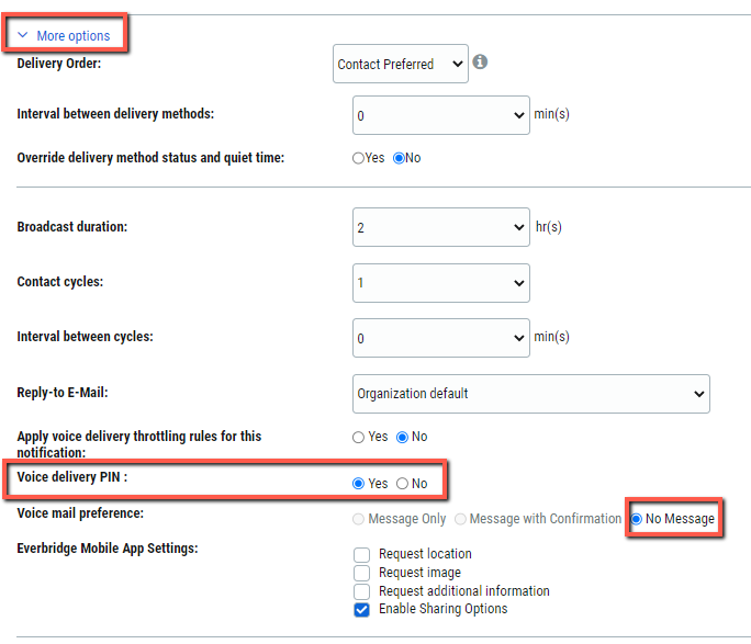 EBS: How to Configure a Voice Delivery PIN in Everbridge Suite – Everbridge