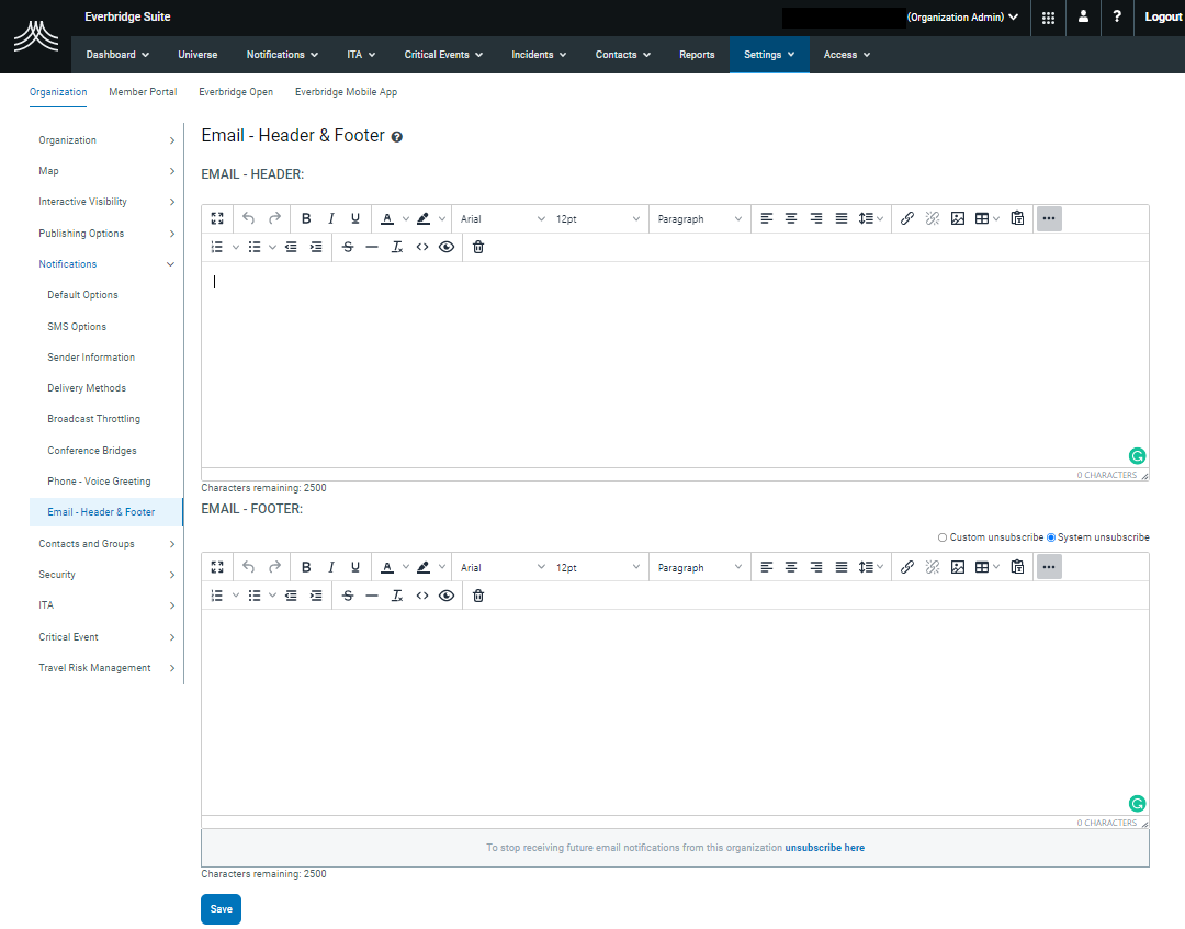 EBS: How to Add an Email Header And/or Footer to Email Notifications in Everbridge Suite ...