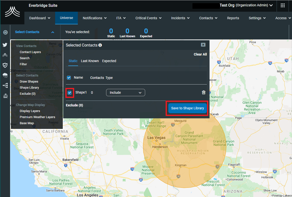 EBS: How to Save a Shape Drawn Under the Everbridge Universe Tab Into ...
